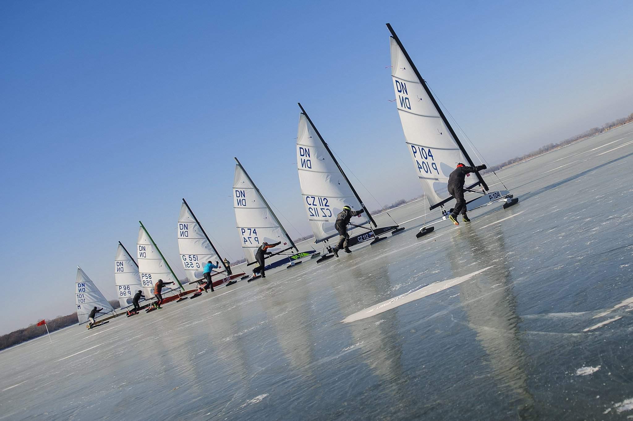Cold weather, no snow offers rare chance to sail on ice in Hungary ...