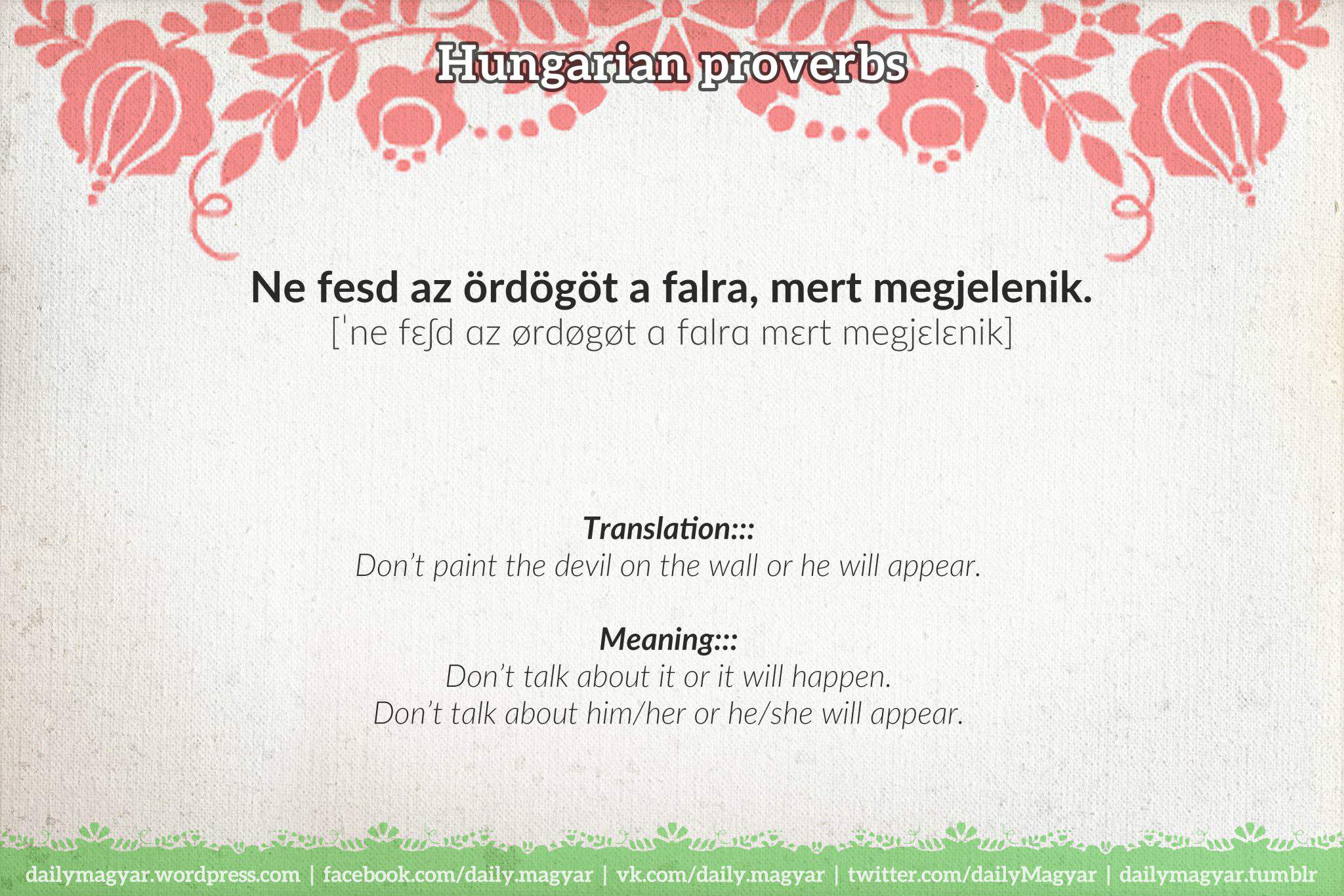Mini language lesson #13 – Hungarian proverbs, sayings - Daily News Hungary