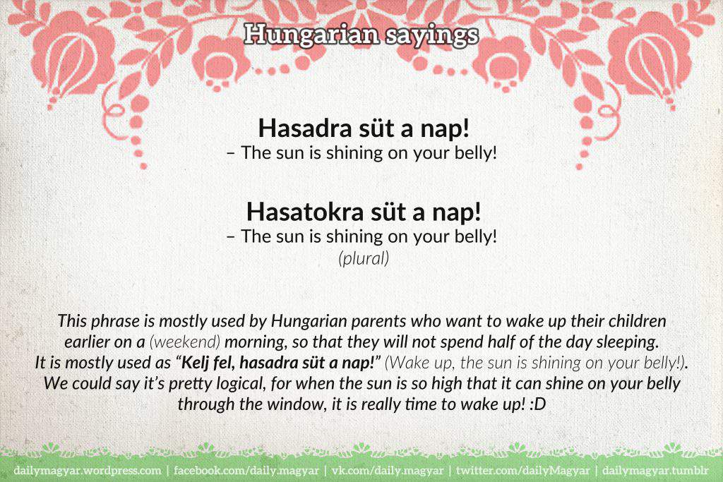 Mini language lesson #18: Hungarian proverbs, sayings vol.4