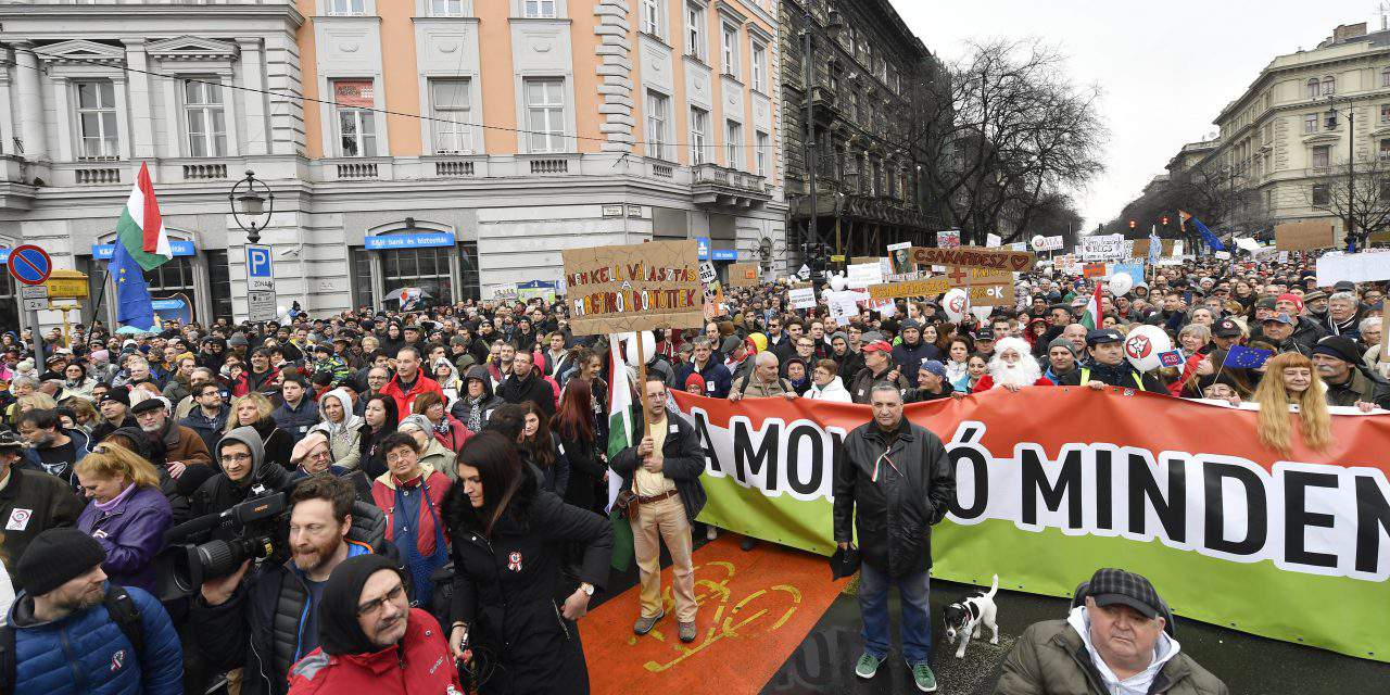 Two-Tailed Dog Party holds alternative Peace March | Daily News Hungary
